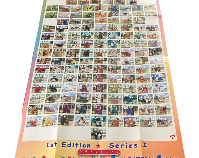 Beanie Babies Collector's Cards Double-sided Box Topper Poster ...