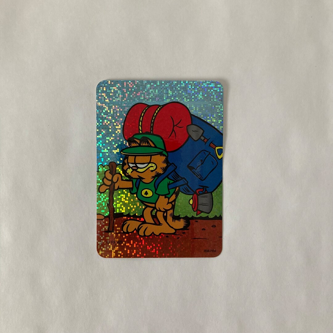 Garfield Vintage 1990s Vending Machine Prism Sticker. 2.5" X 3.5" (same ...