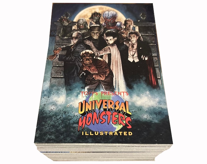 Topps Universal Monsters Illustrated Complete Set of 100 Vintage ...