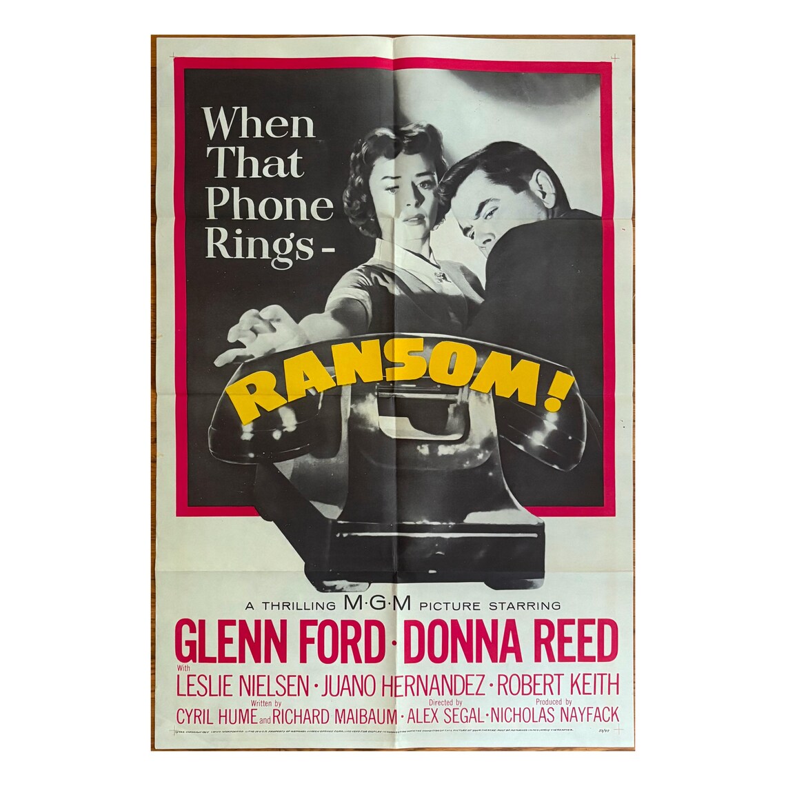 Vintage 27" X 41" Authentic One Sheet Movie Poster From the 1956 MGM ...