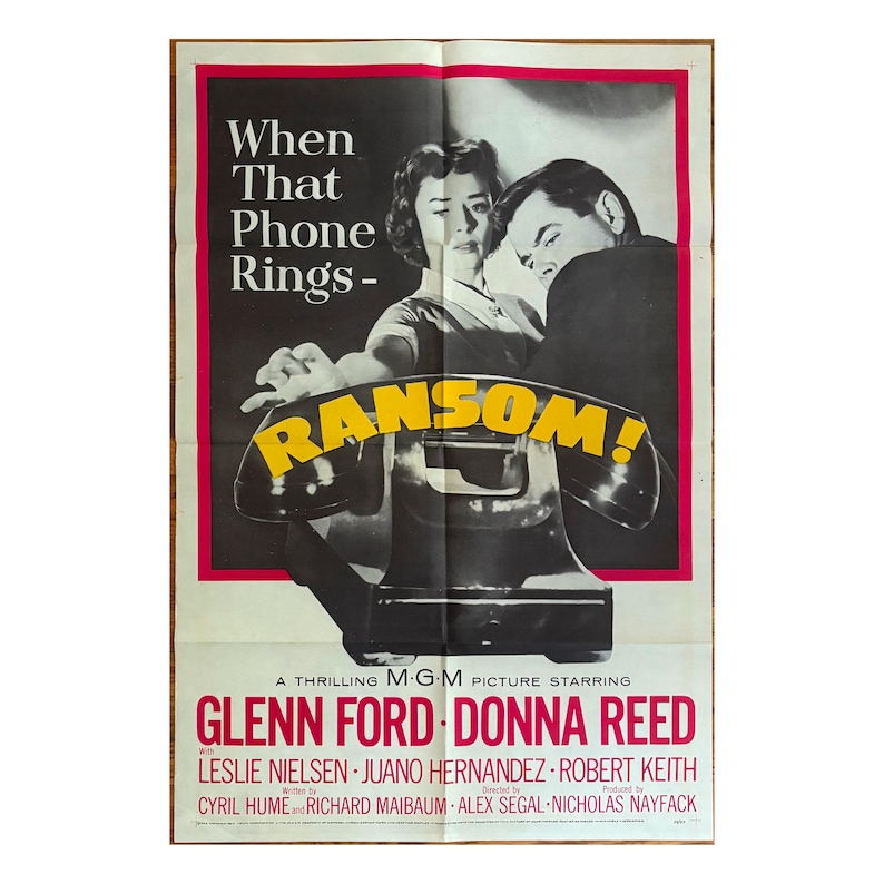 Vintage 27" X 41" Authentic One Sheet Movie Poster From the 1956 MGM ...