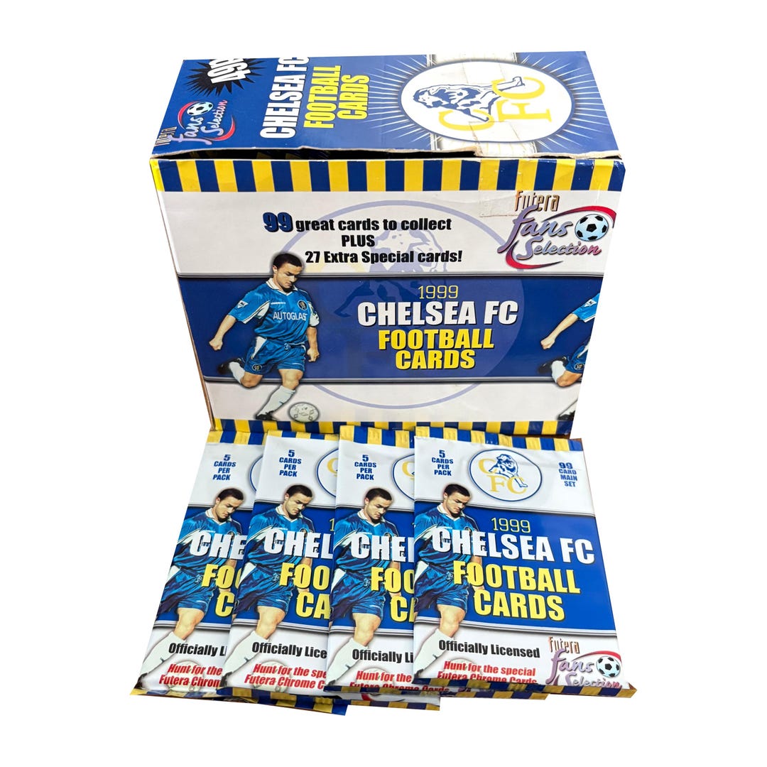 4 Packs of 1999 Chelsea Football Club Vintage UK Football Cards. 5 ...