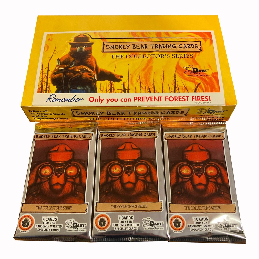3 Packs of Smokey Bear Vintage Trading Cards. 7 Cards per Pack. Collect ...