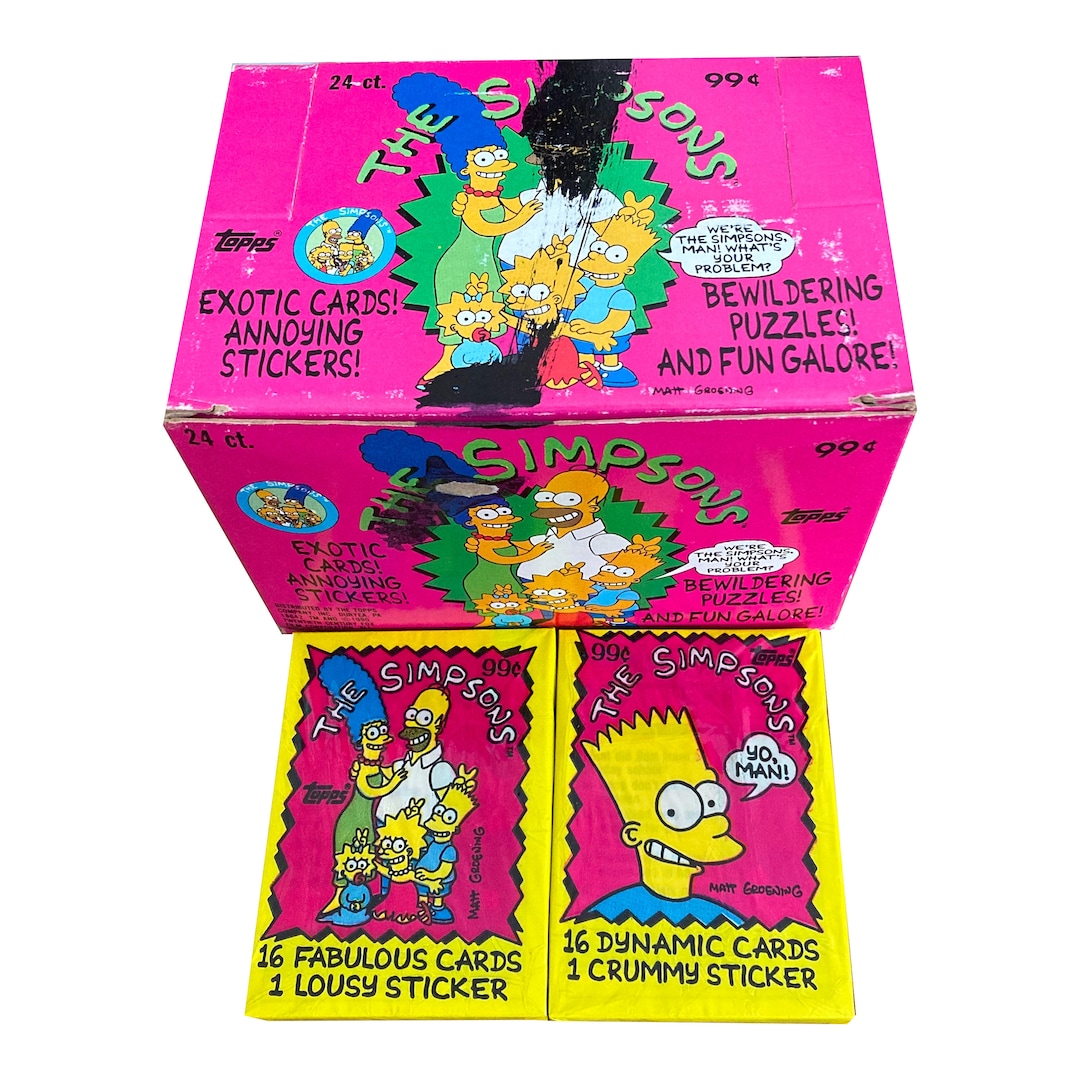 1 Jumbo Pack of the Simpsons Vintage Trading Cards. You Choose Wrapper ...