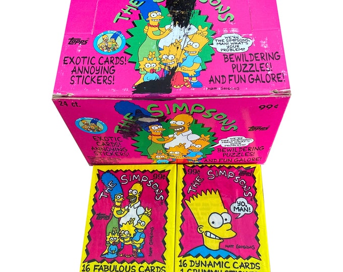 1 JUMBO Pack of the Simpsons Vintage Trading Cards. You Choose Wrapper ...