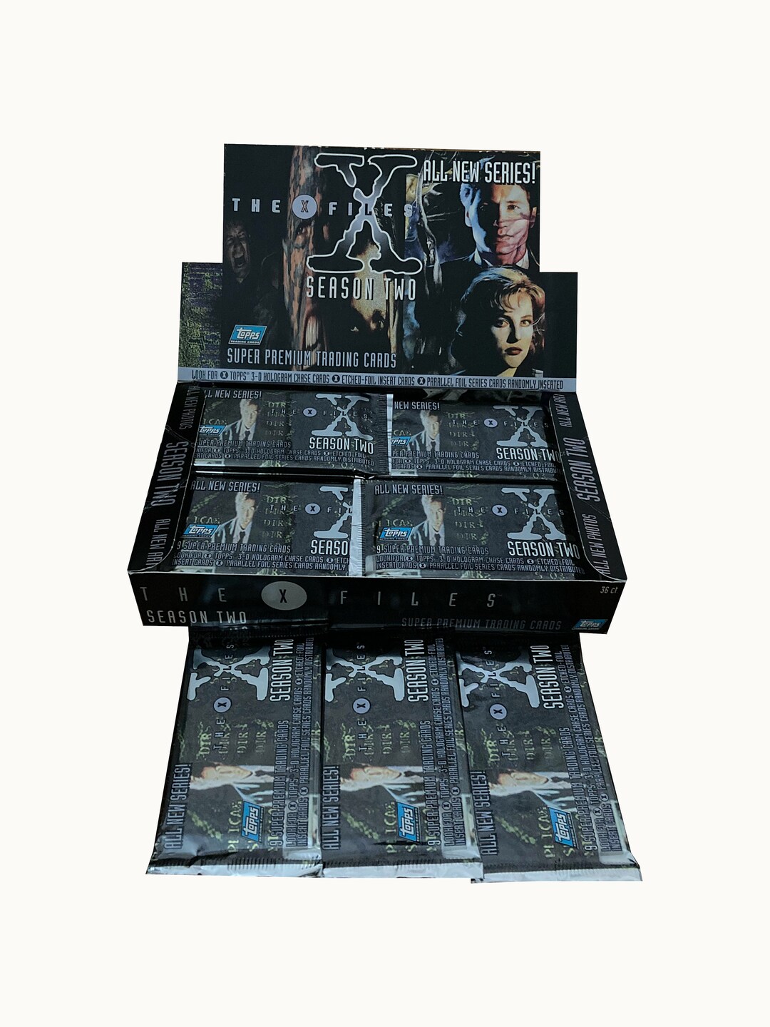 3 Packs of the X-files Season 2 Vintage Trading Cards. 9 Cards per Pack ...