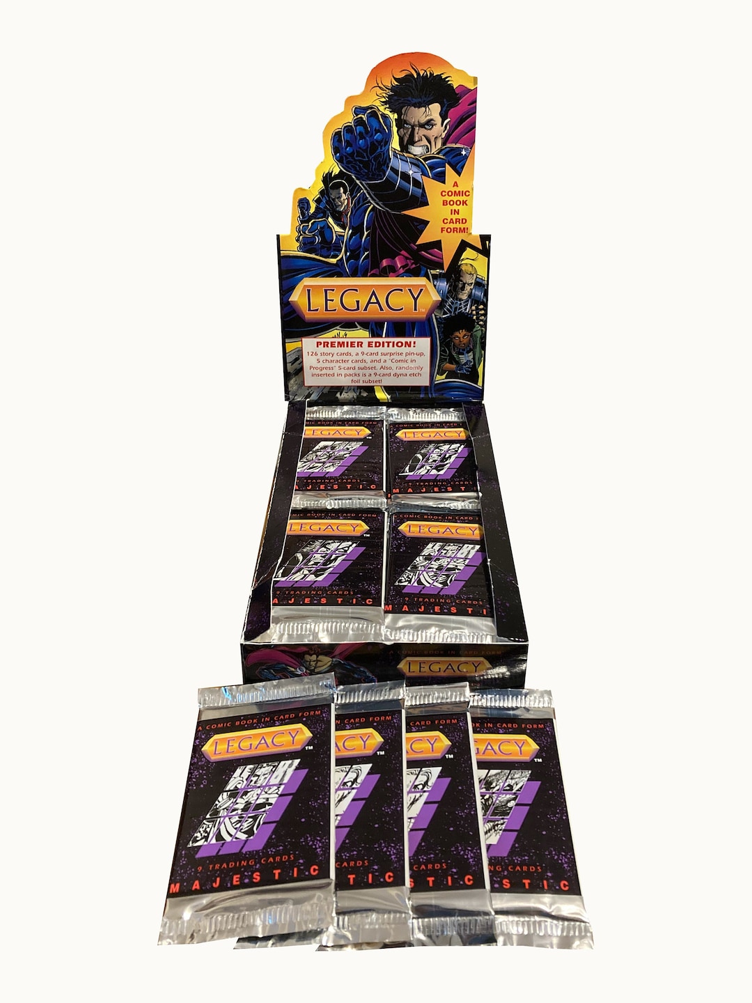4 Packs of Legacy Vintage Trading Cards. A Comic Book in Card Form! 9 ...