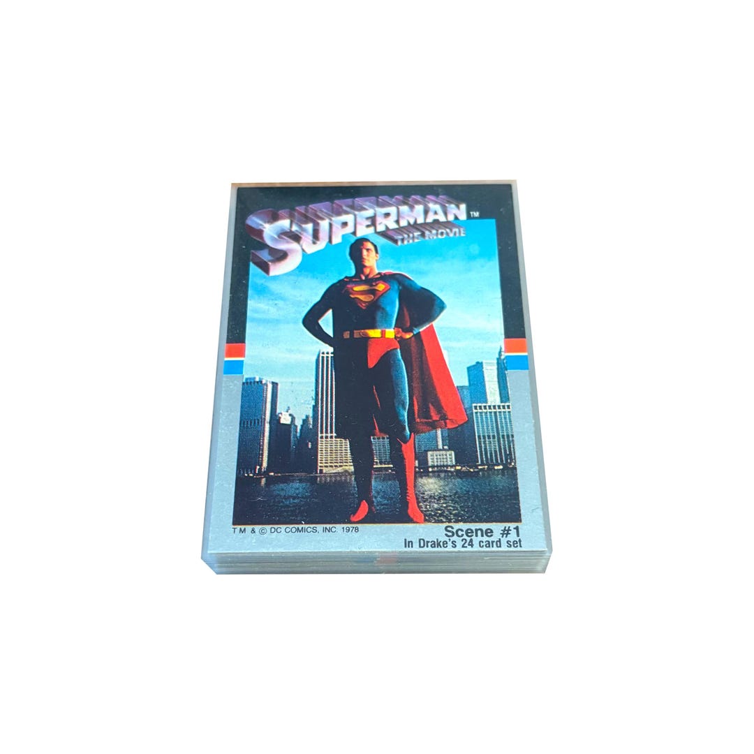 Superman the Movie Rare 24-card Drake's Cakes Vintage Card Set. All ...