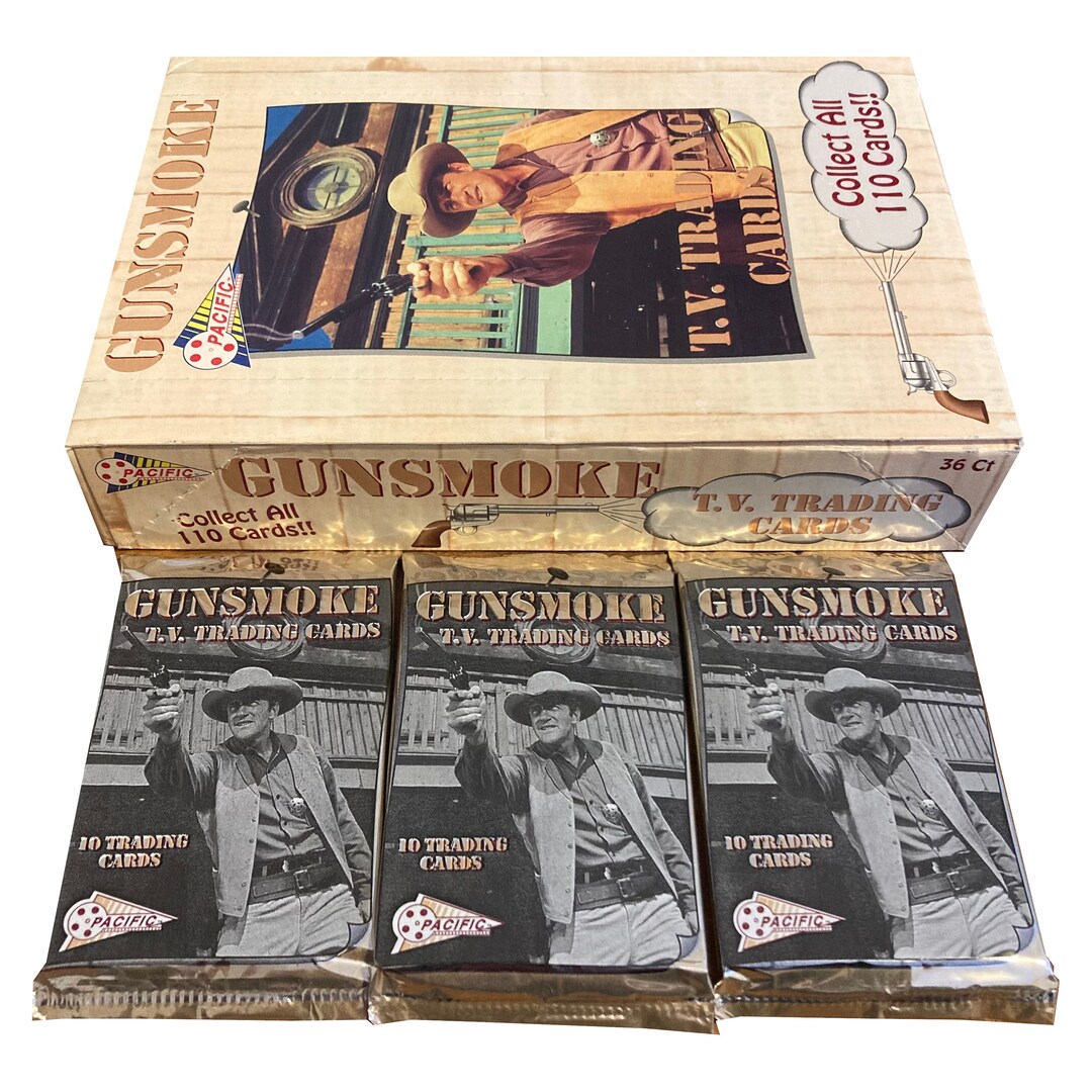 3 Packs of Gunsmoke Vintage Trading Cards. 10 Cards per Pack. Collect ...