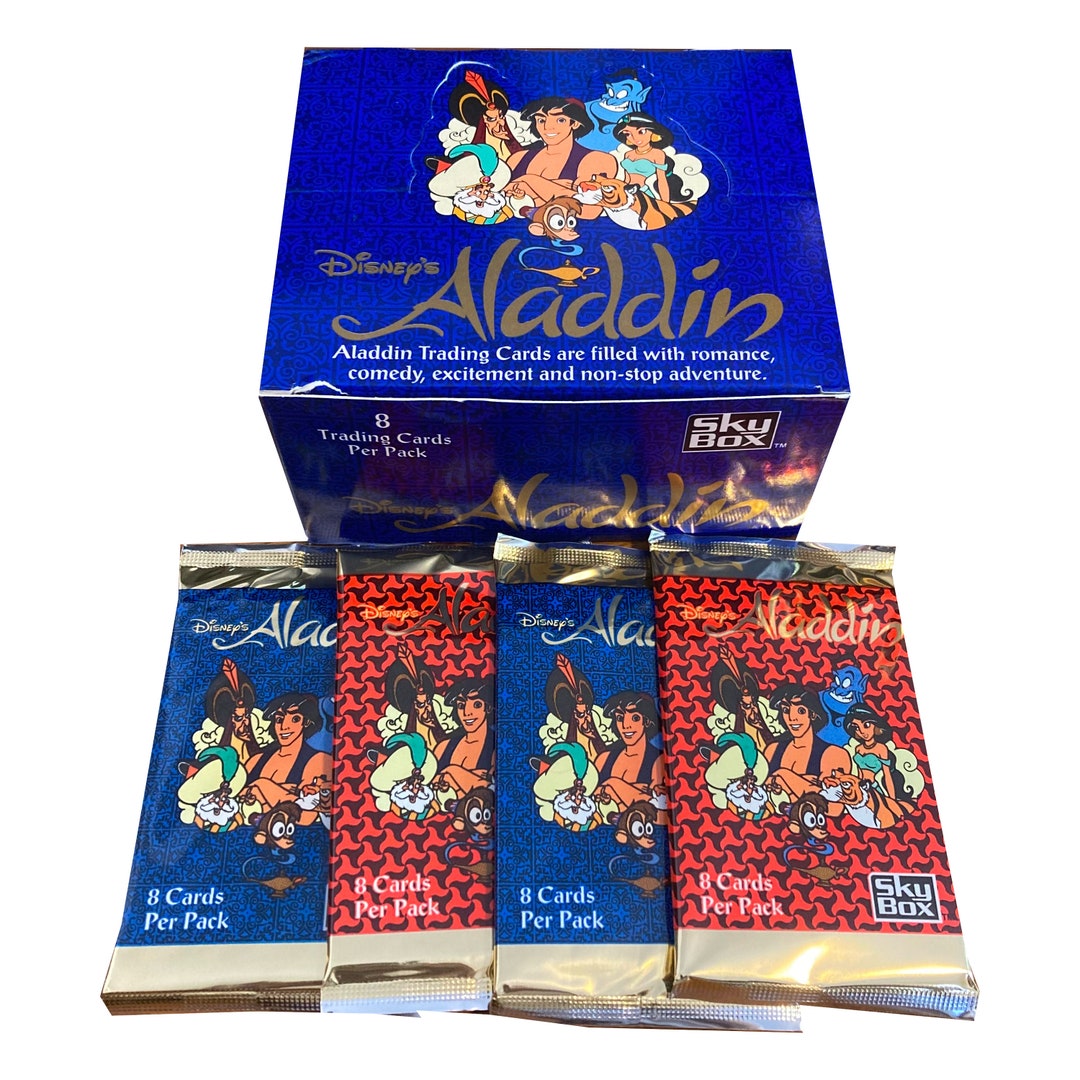 4 Packs of Disney's Aladdin Vintage Trading Cards. 8 Cards per Pack ...