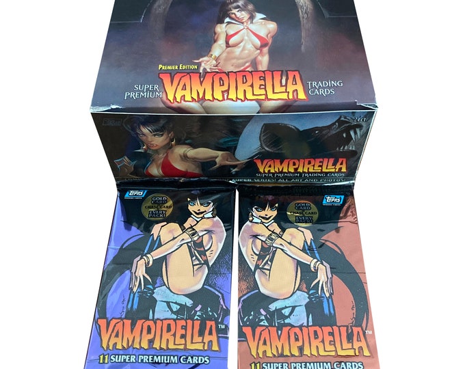 2 Packs of Vampirella Premier Edition Vintage Trading Cards. 11 Super ...