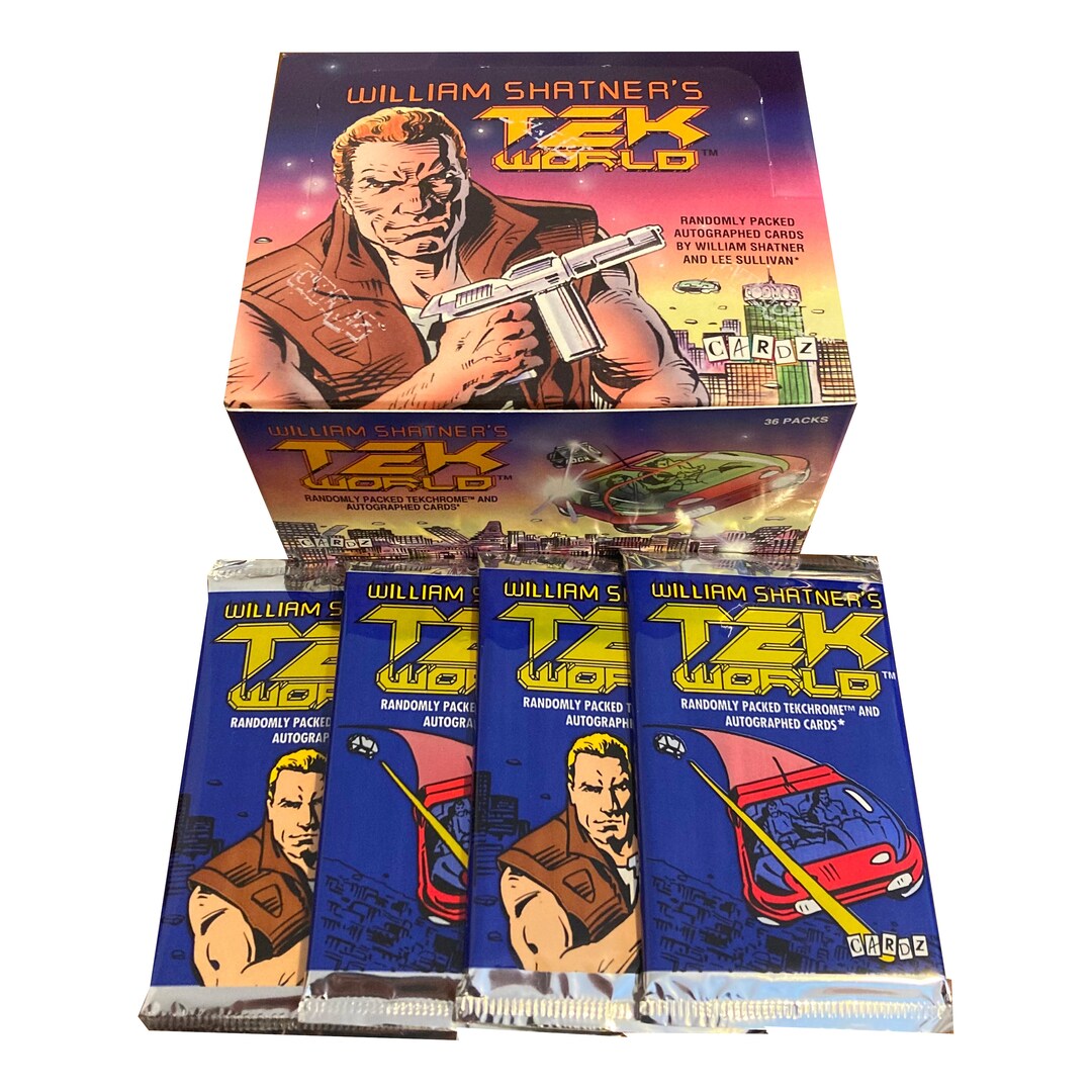 4 Packs of William Shatner's Tek World Vintage Trading Cards. 8 Cards per Pack. Collect All 100 ...