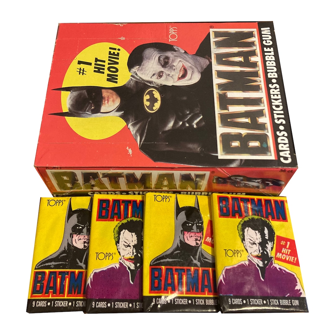 4 Packs of Batman Series 1 Vintage Trading Cards. 9 Cards + 1 Sticker ...