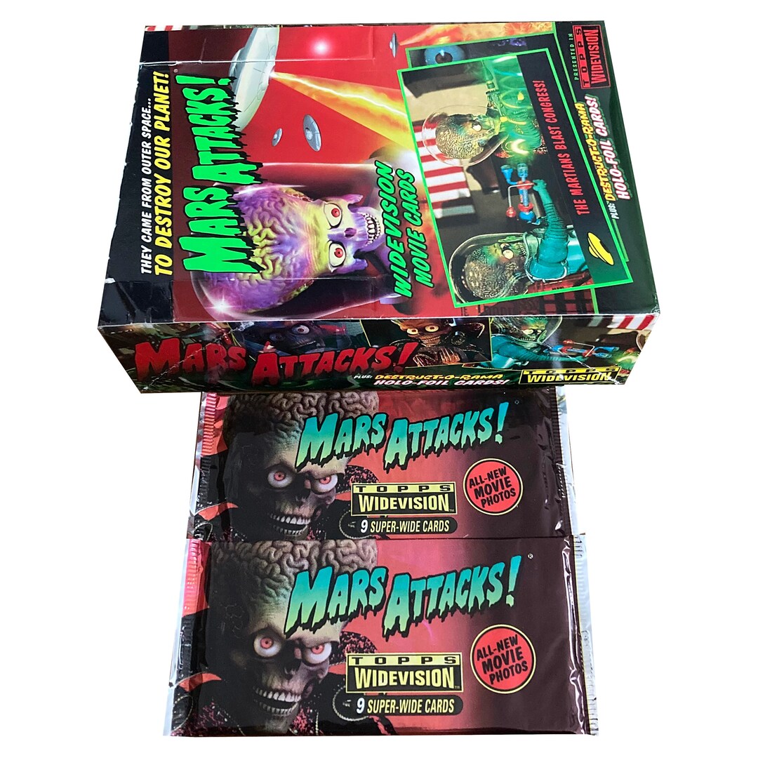 2 Packs of Mars Attacks! Widevision Movie Cards. 9 Cards per Pack ...