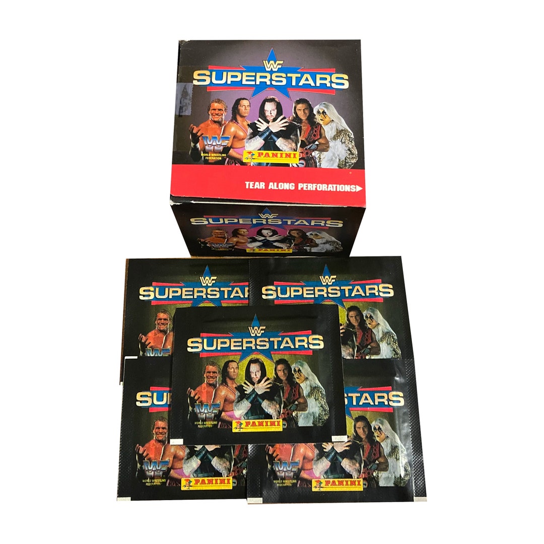 5 Packs of WWF Superstars Vintage Collectable Wrestling Stickers ...