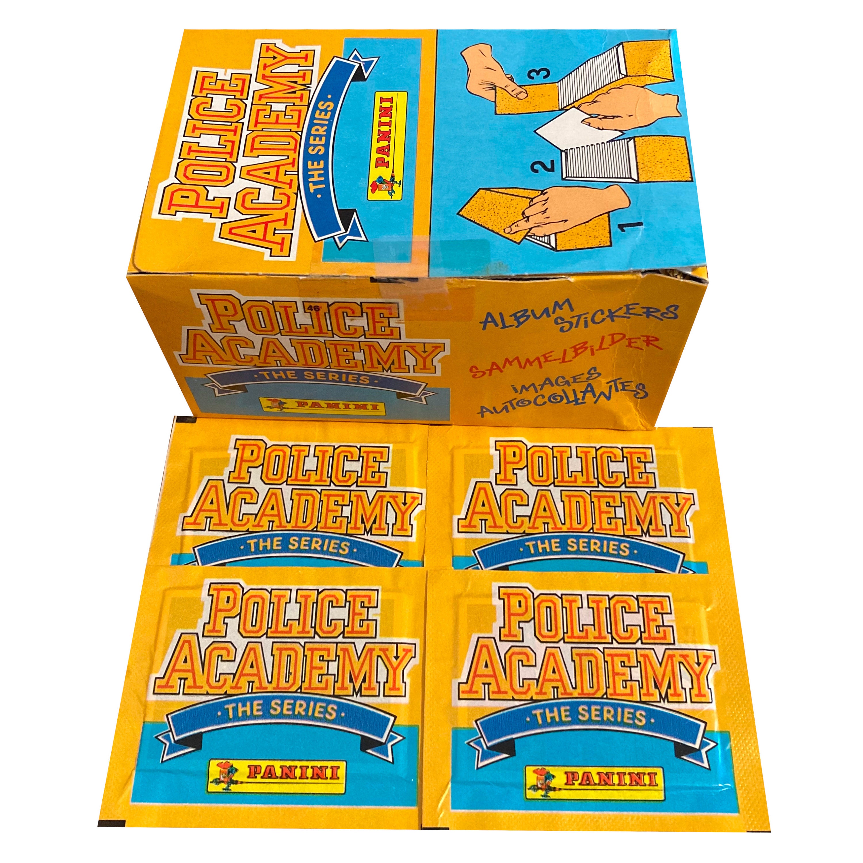 4 Packs of Police Academy the Series Vintage Collectable Album Stickers ...