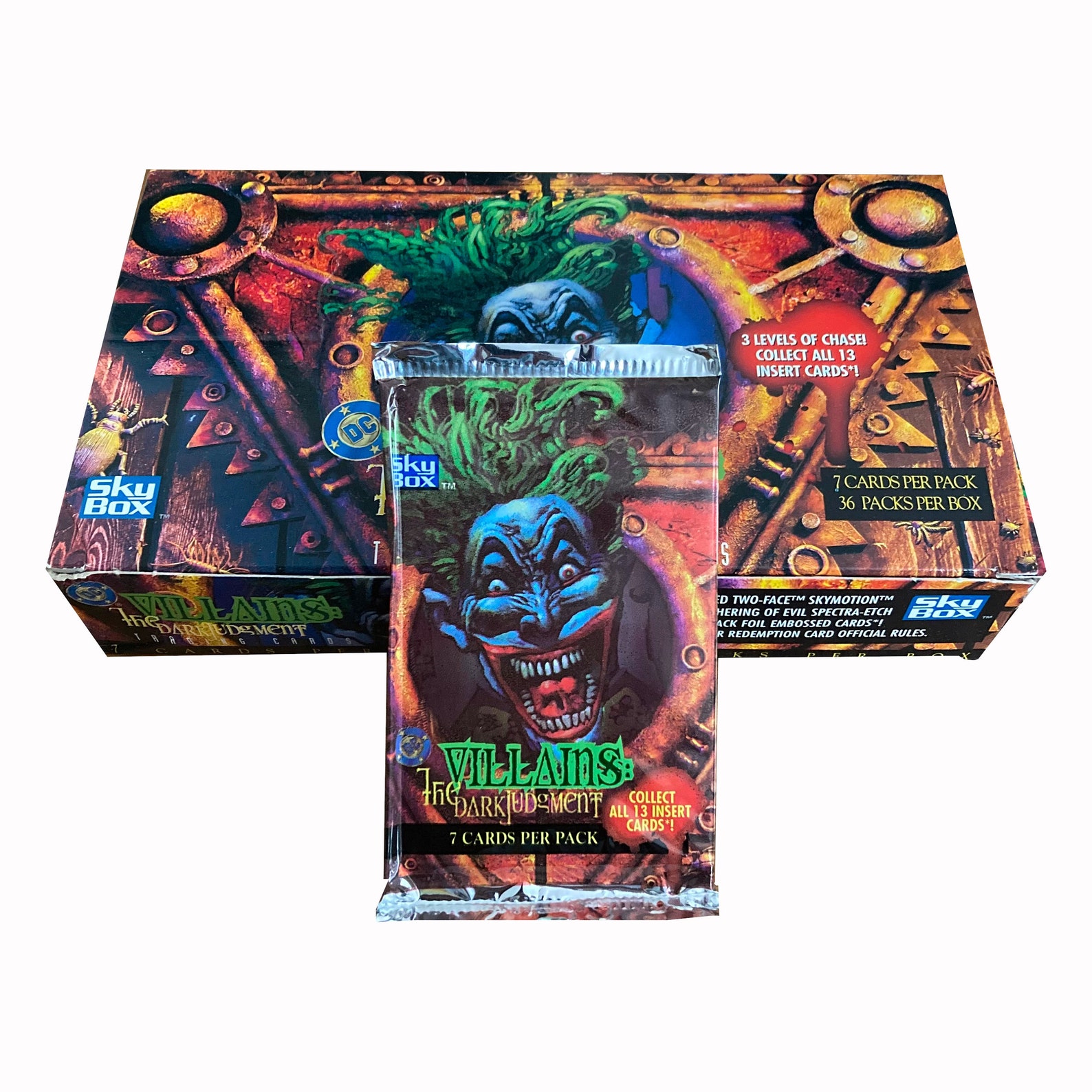 1 Pack of DC Villains the Dark Judgement Vintage Trading Cards. 7 Cards ...