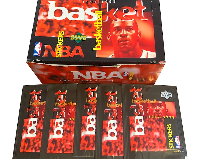 5 Packs of 1997-1998 NBA Basketball Stickers. 6 Stickers per Pack ...
