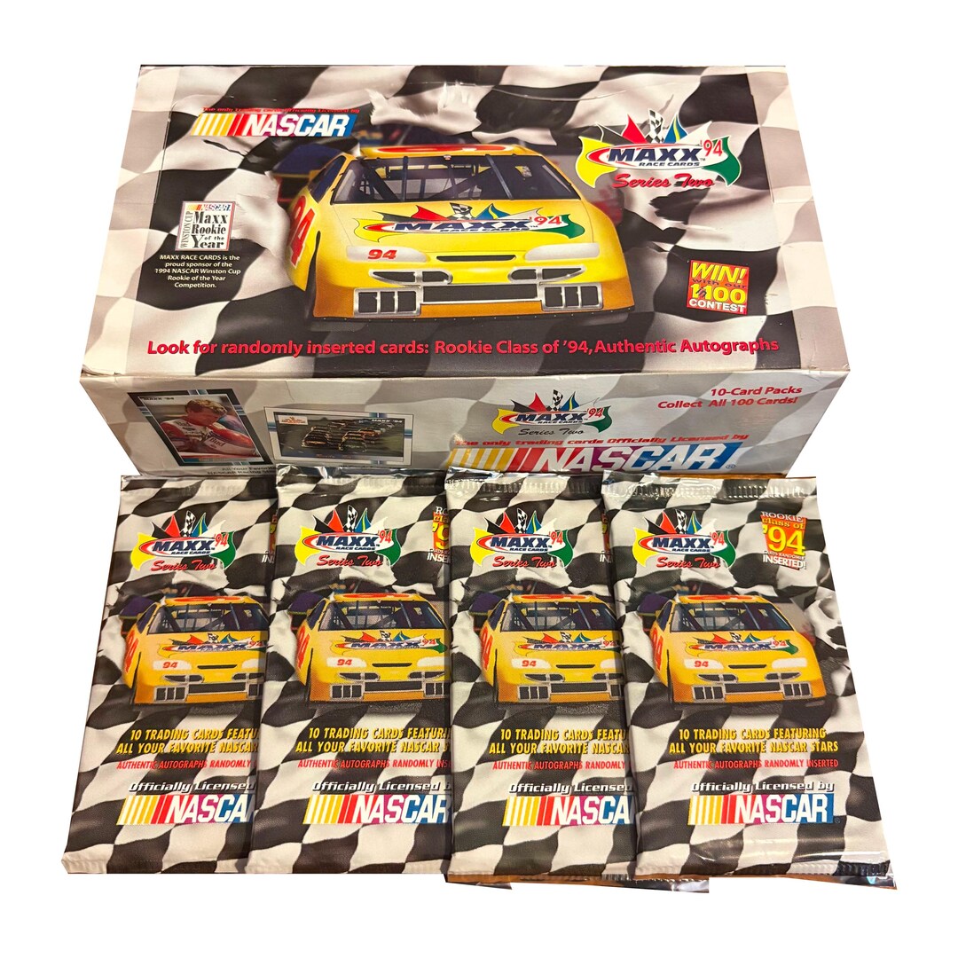 4 Packs of 1994 Maxx Race Cards, Series 2. NASCAR Officially Licensed ...