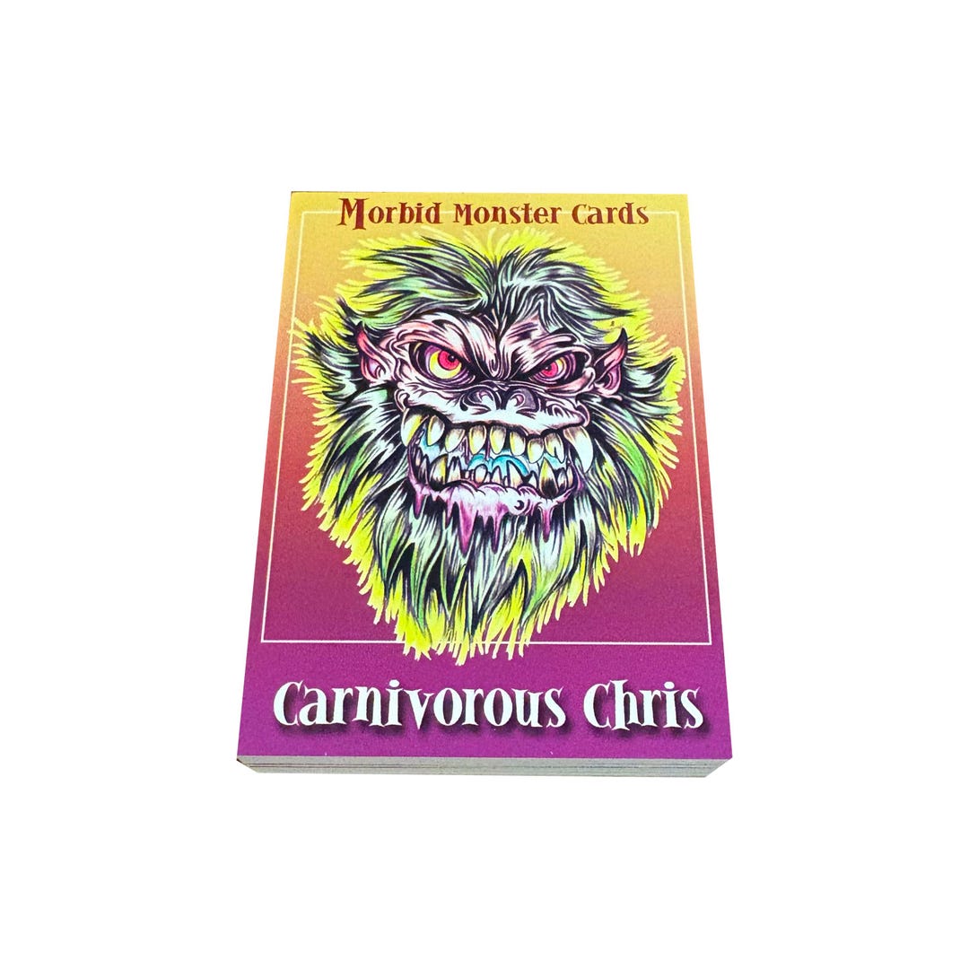 Morbid Monster Cards Complete Set of 45 Vintage Monster Trading Cards ...