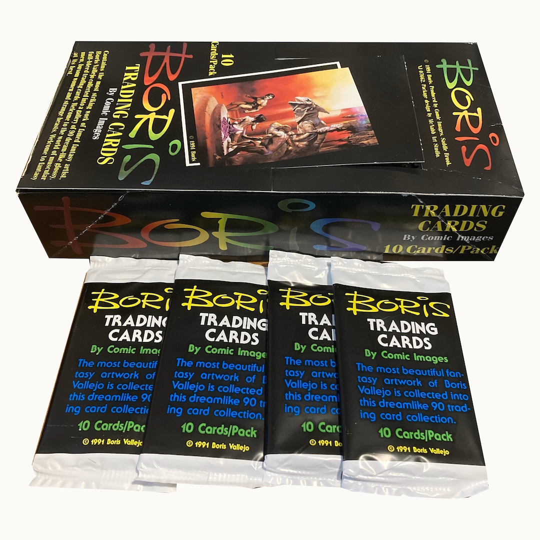 4 Packs of Boris Series 1 Vintage Fantasy Art Trading Cards. 10 Cards ...