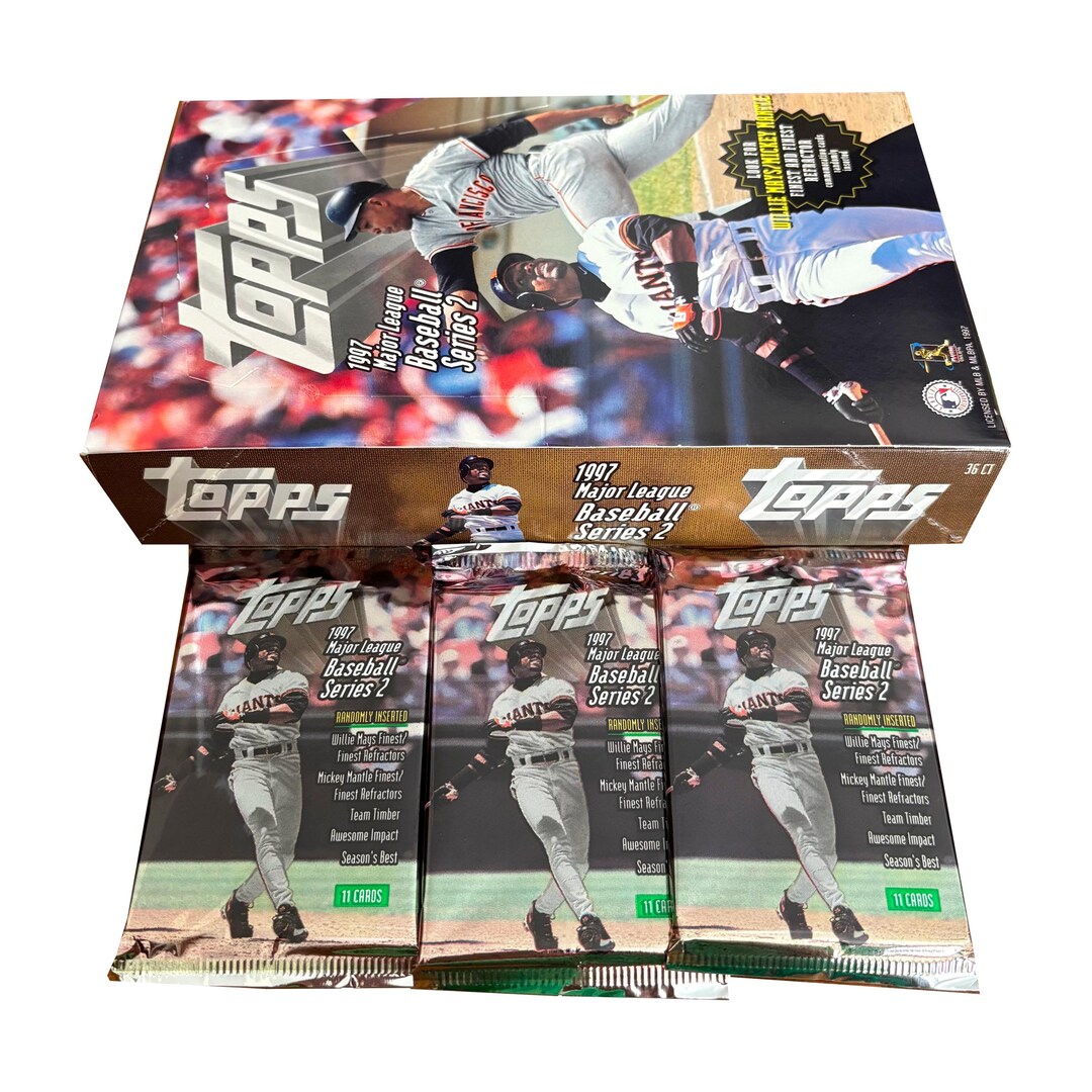 3 Packs of 1997 Topps Series 2 Vintage Baseball Cards. 11 Cards per ...