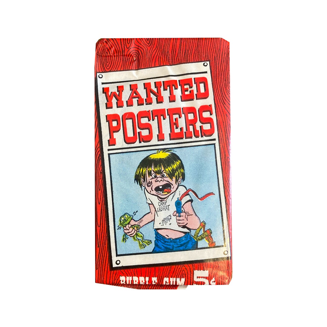 1967 Topps Wanted Posters. 1 Vintage Wax Pack Containing 1 Big Color ...