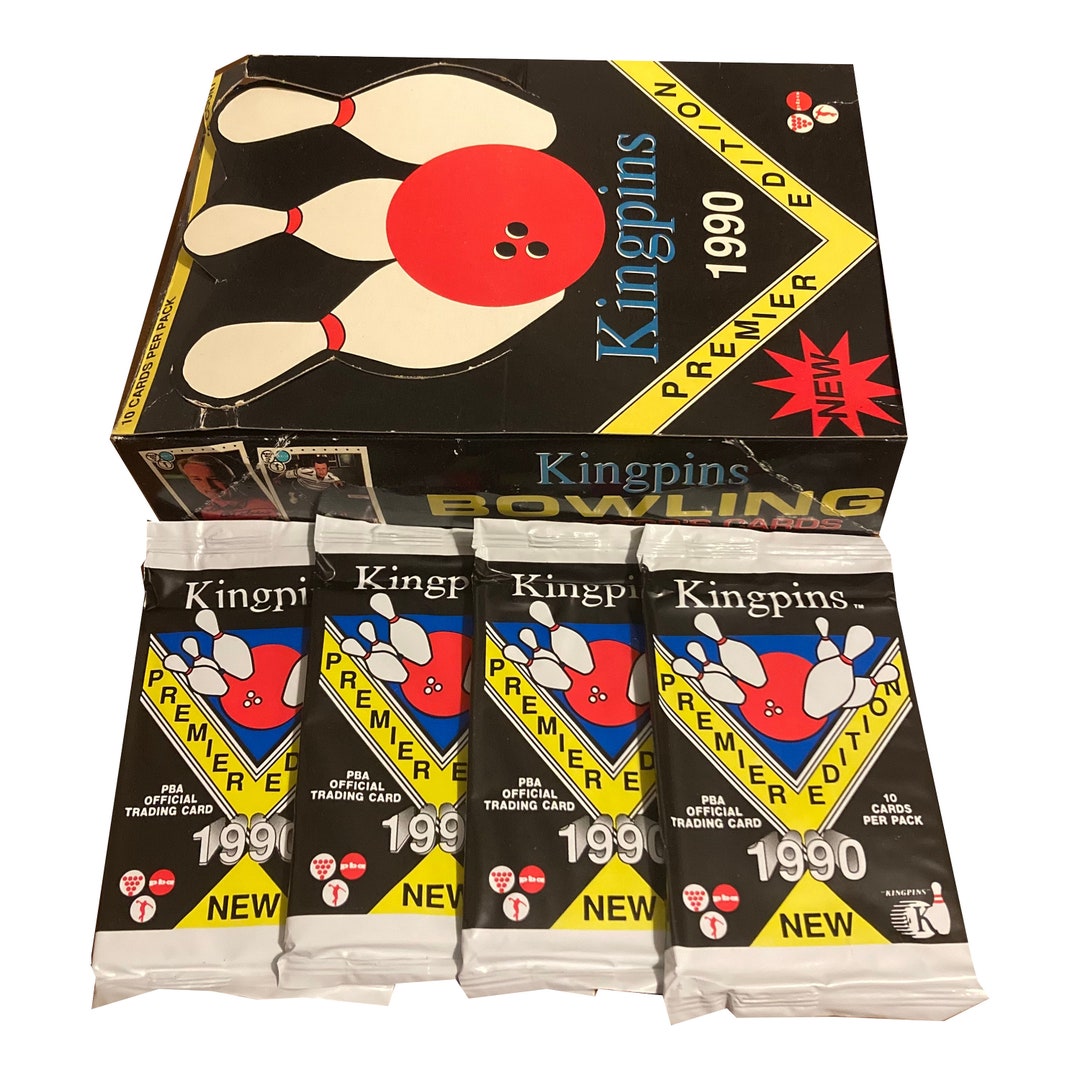4 Packs of Kingpins Vintage Bowling Trading Cards. Premiere Edition. 10 Cards per Pack. PBA ...