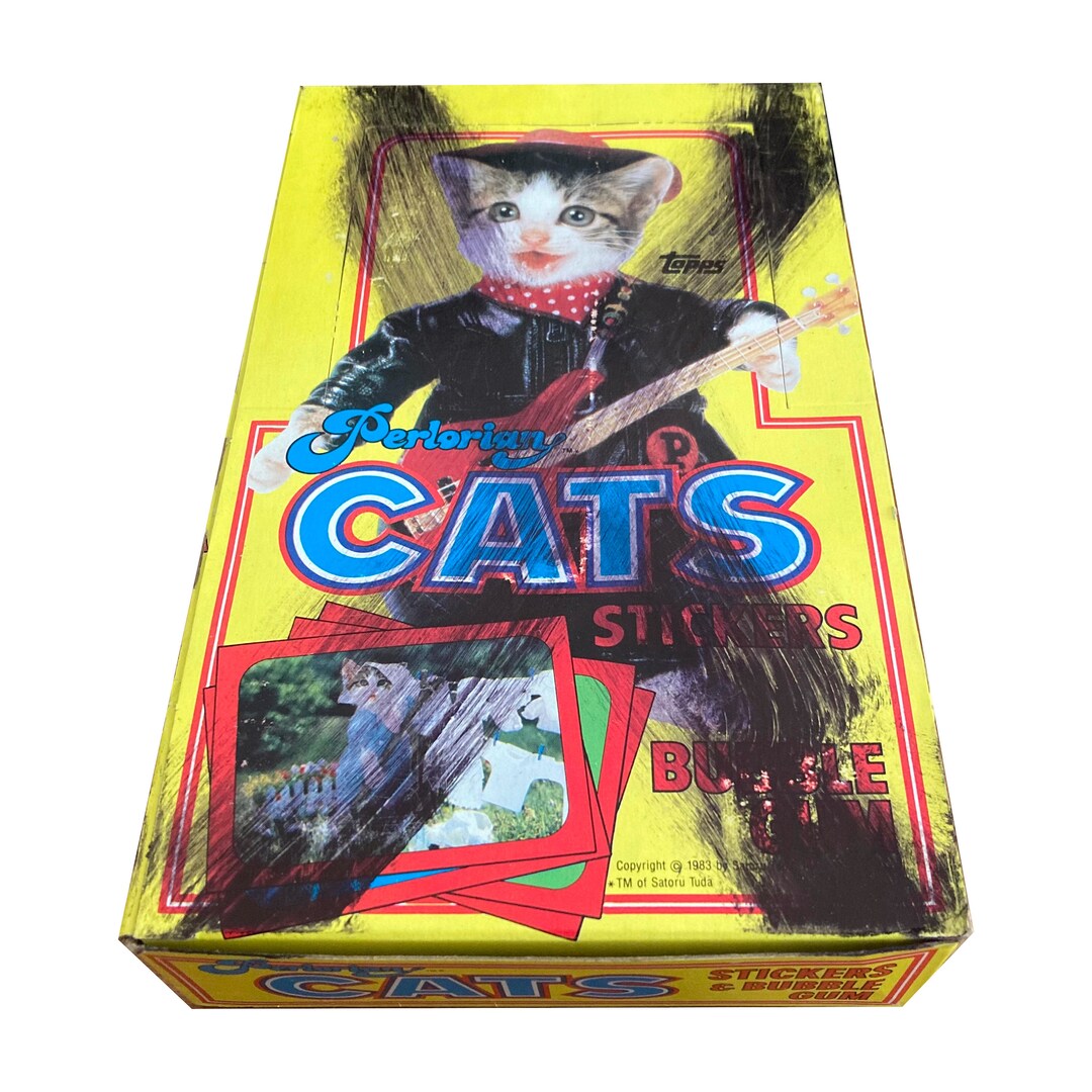 Full Box of Perlorian Cats Sticker Cards. the Cutest Cards You've Ever ...