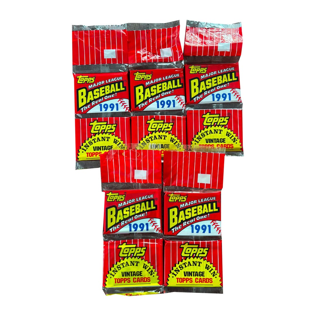 5 Jumbo Packs of 1991 Topps Vintage Baseball Cards. 30 Picture Cards ...
