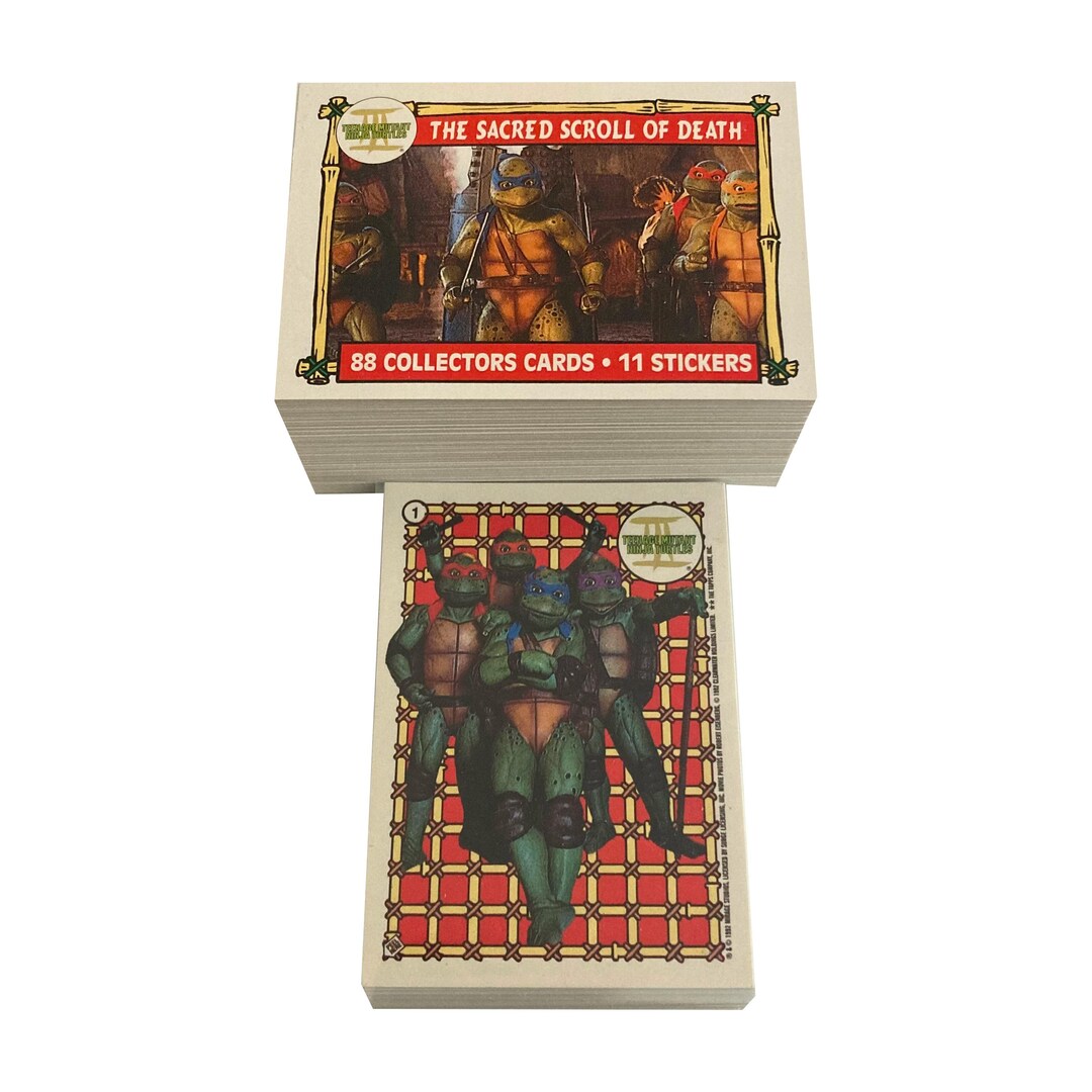 Teenage Mutant Ninja Turtles III Complete Set of 88 Cards + 11 Stickers ...