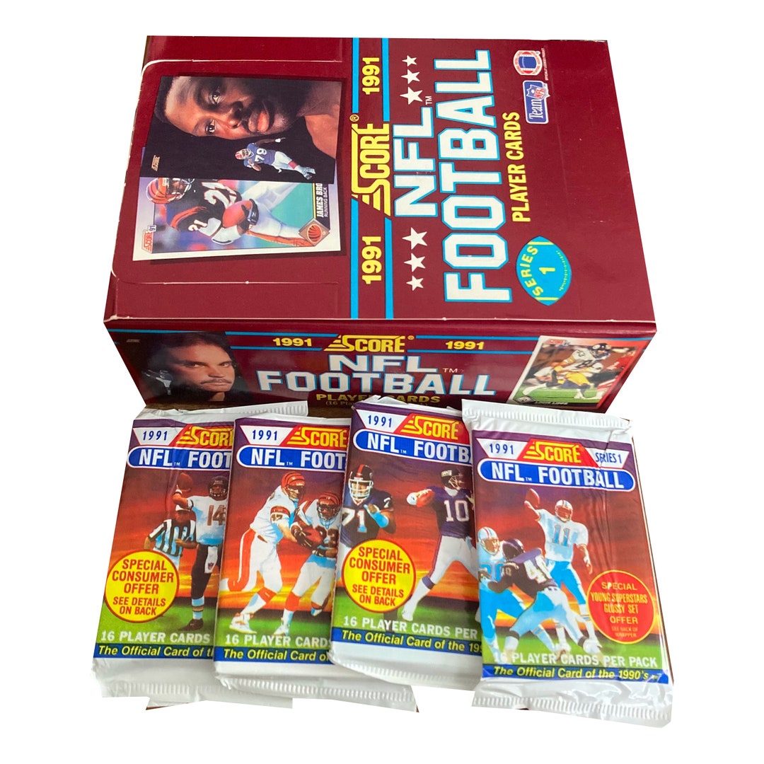4 Packs of 1991 Score NFL Football Cards. Series 1. 16 Player Cards per ...