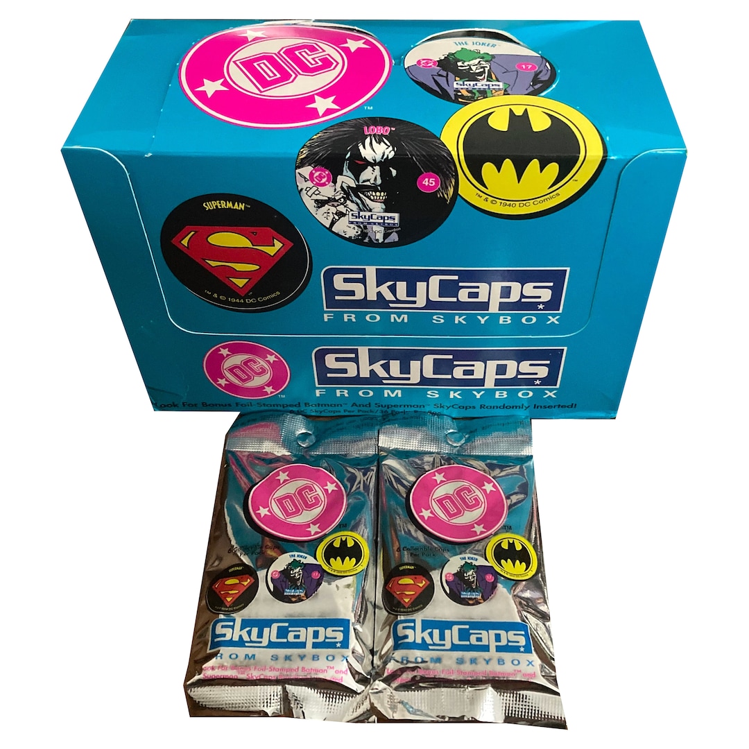 2 Packs of DC Skycaps Vintage Pogs. 6 Milk Caps per Pack. Released by ...