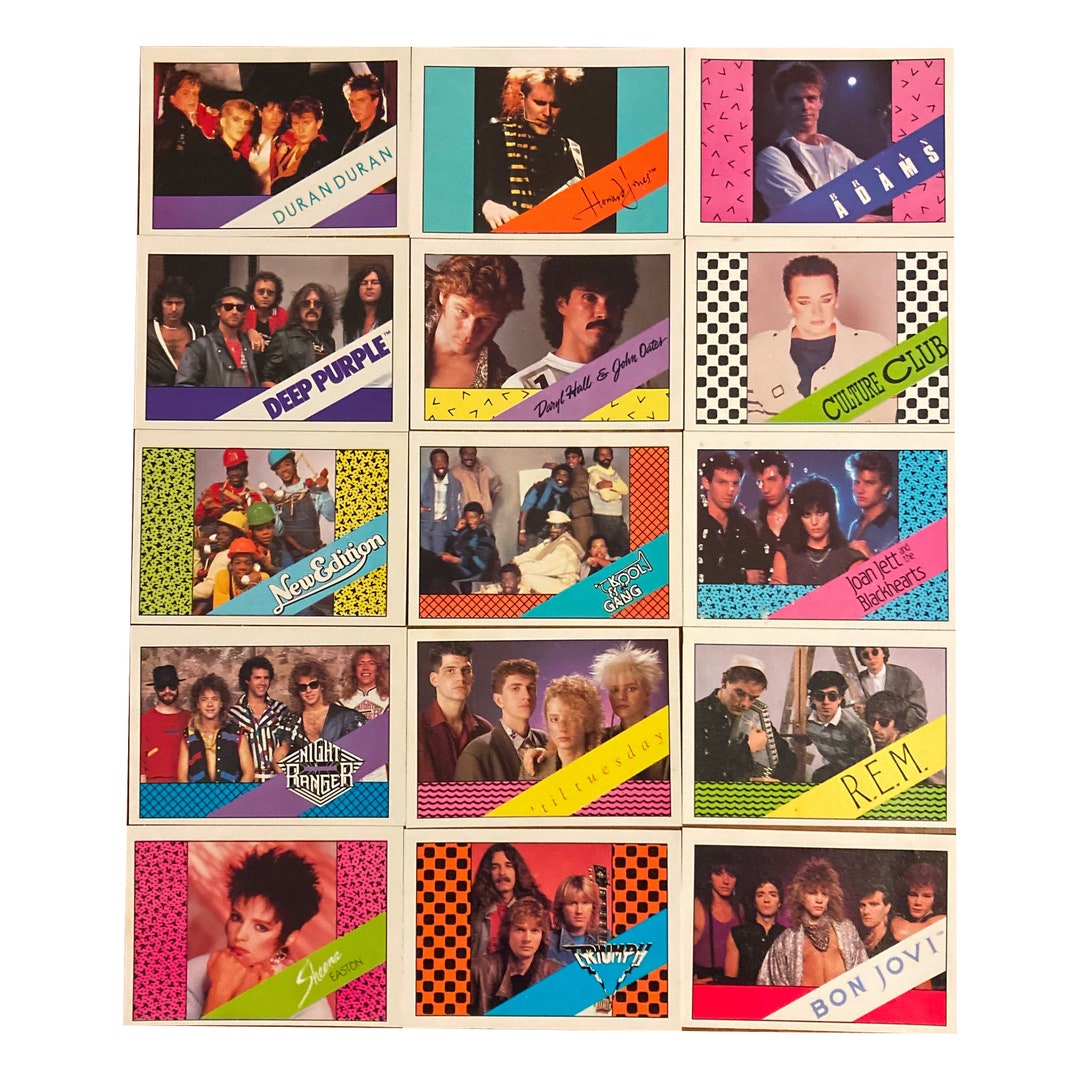 Rock Stars Complete Set of 15 Vintage Trading Cards Released by Wonder ...