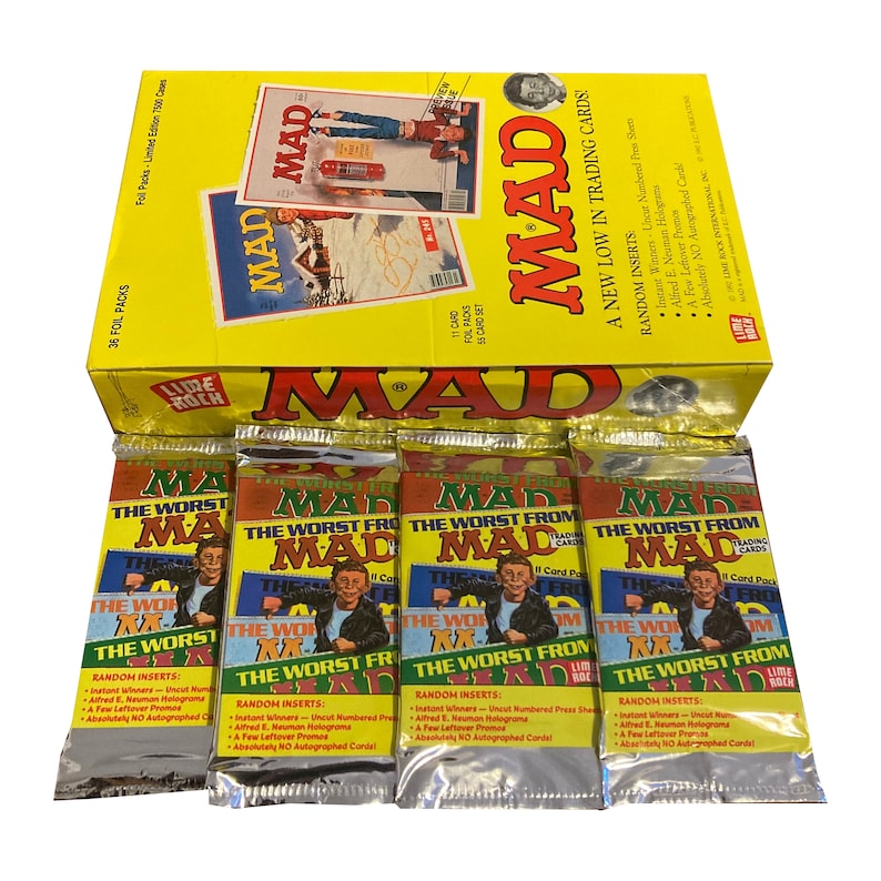 4 Packs of MAD Magazine Series 1 Trading Cards. the Worst From MAD! 11 ...