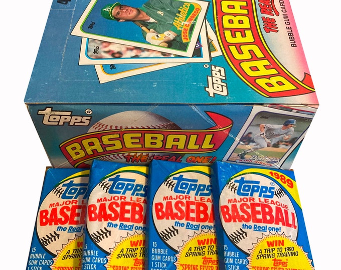 4 Packs of 1989 Topps Baseball Cards. 15 Picture Cards per Vintage Wax ...