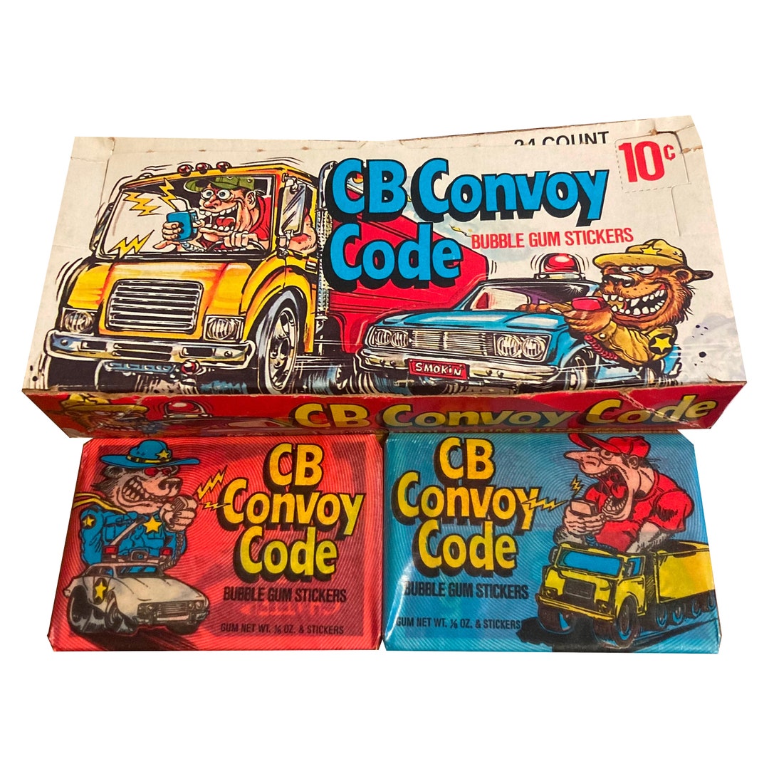 1 Pack of CB Convoy Code Vintage Bubblegum Stickers. Wax Packs in ...
