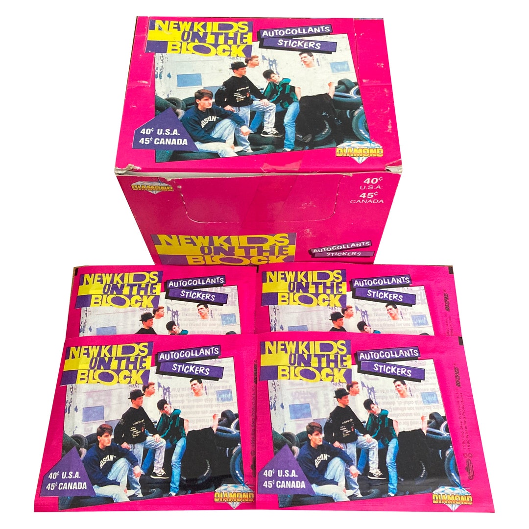 4 Packs of New Kids on the Block Vintage Full-color Stickers. Rare ...