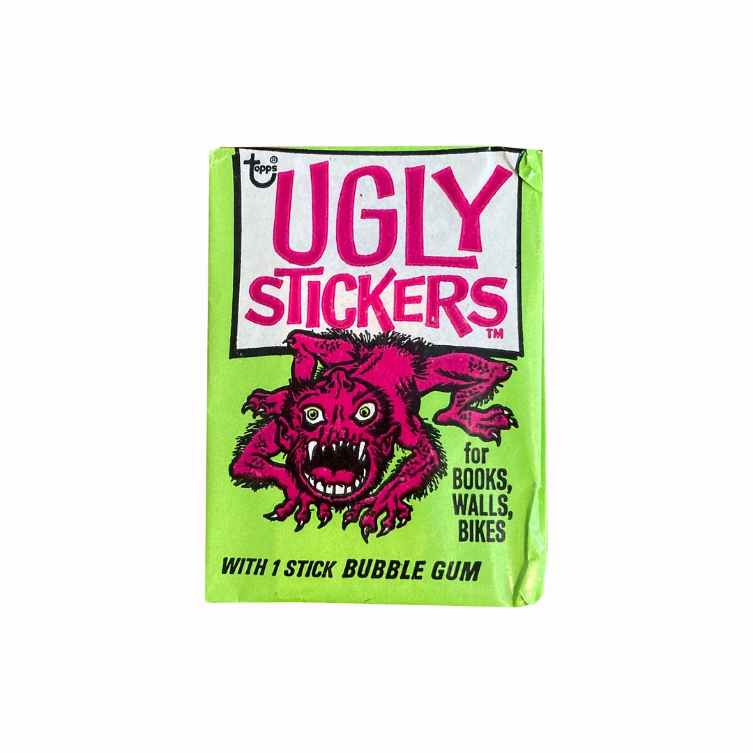 Ugly Stickers Vintage Wax Pack. Extremely Rare. for Books, Walls, Bikes ...