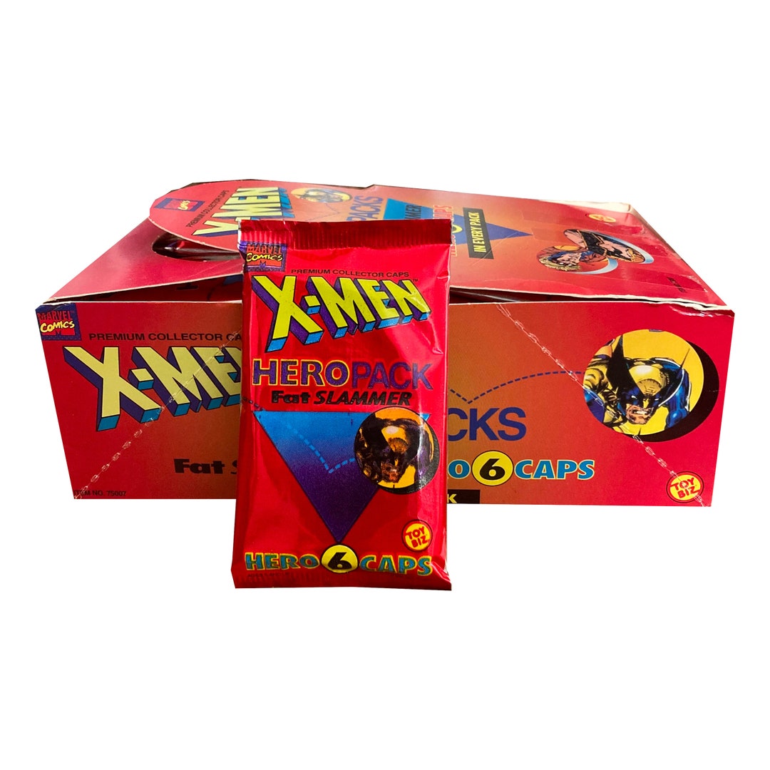 1 Pack of X-men Hero Caps Vintage Pogs. 6 Milk Caps + Fat Slammer per ...