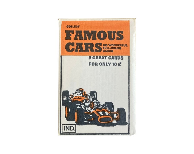 Lot of Famous Cars Vintage Trading Card Packs. 8 Cards per Pack ...