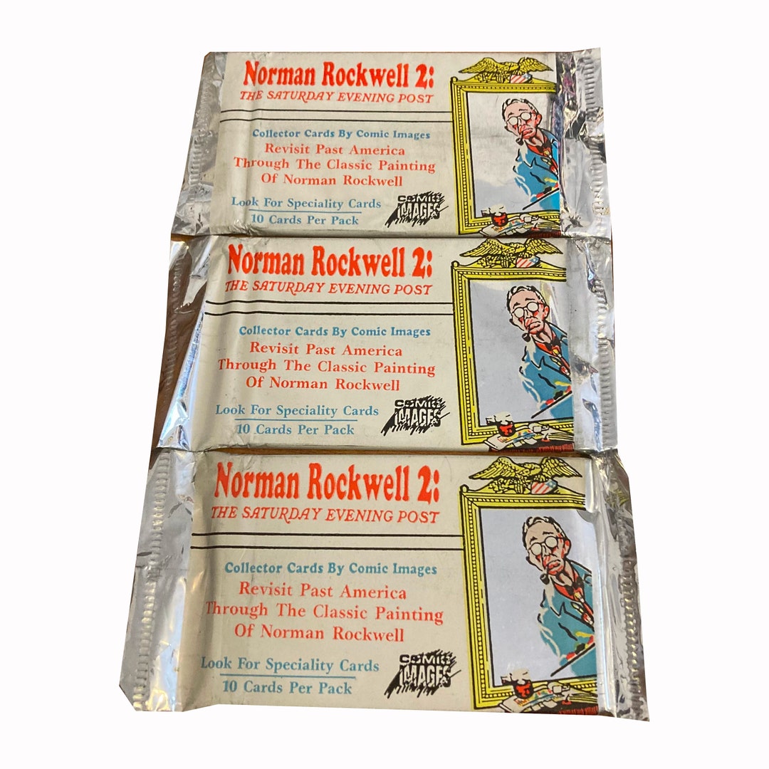 3 Packs of Norman Rockwell 2-the Saturday Evening Post Vintage Trading ...