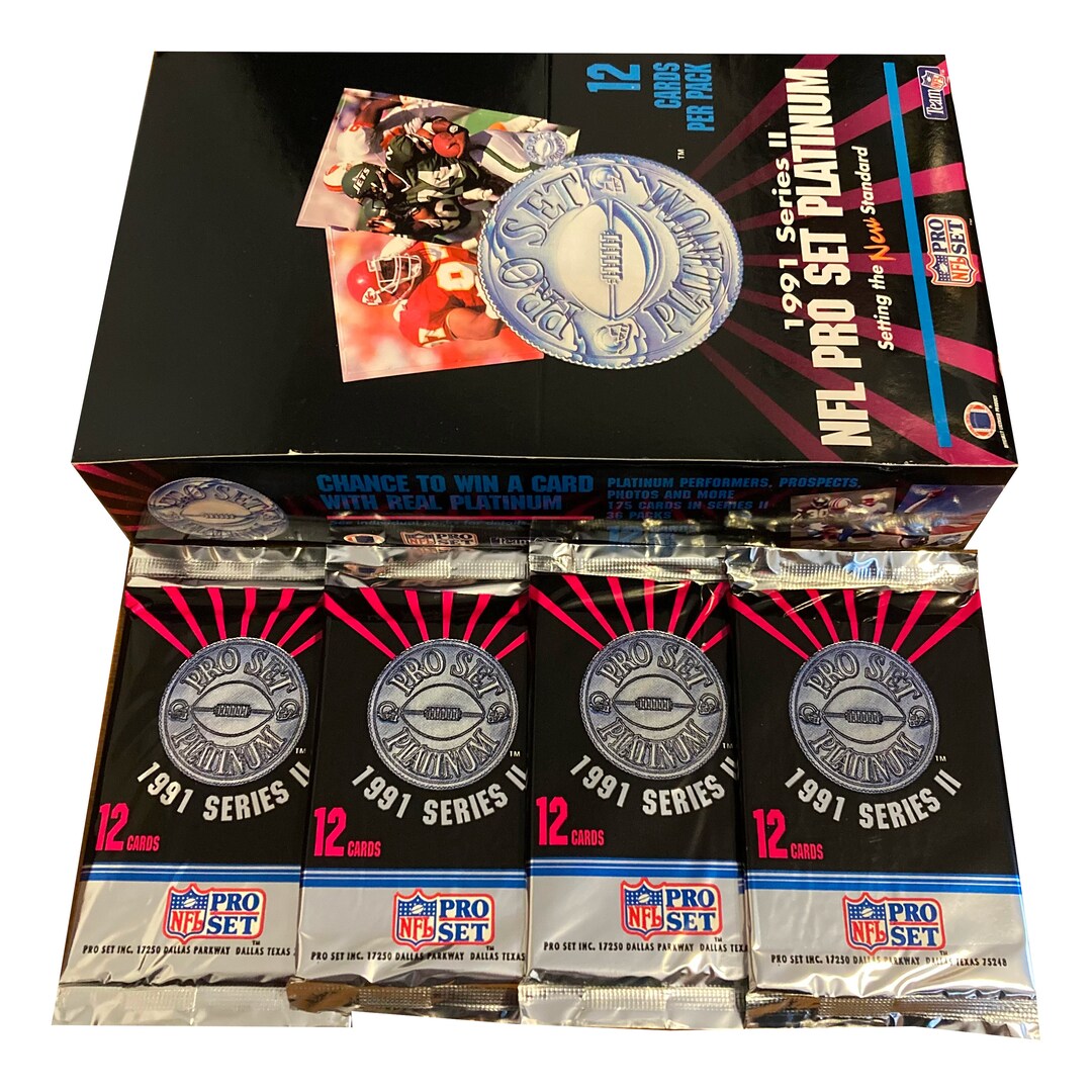 4 Packs of 1991 Pro Set Platinum Football Cards Series 2. 12 Cards per ...
