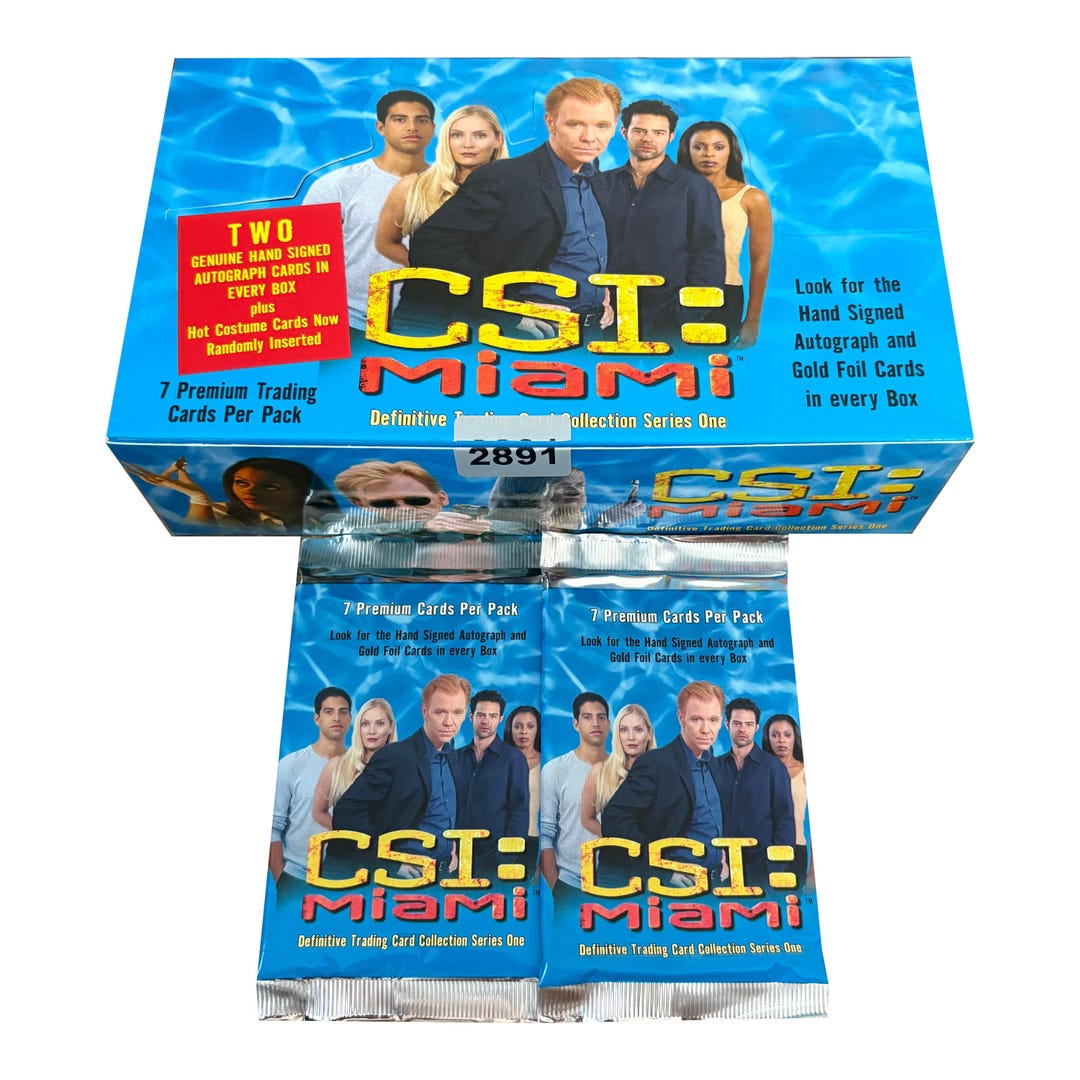 2 Packs of CSI: Miami Series 1 Vintage Trading Cards. 7 Cards per Pack ...