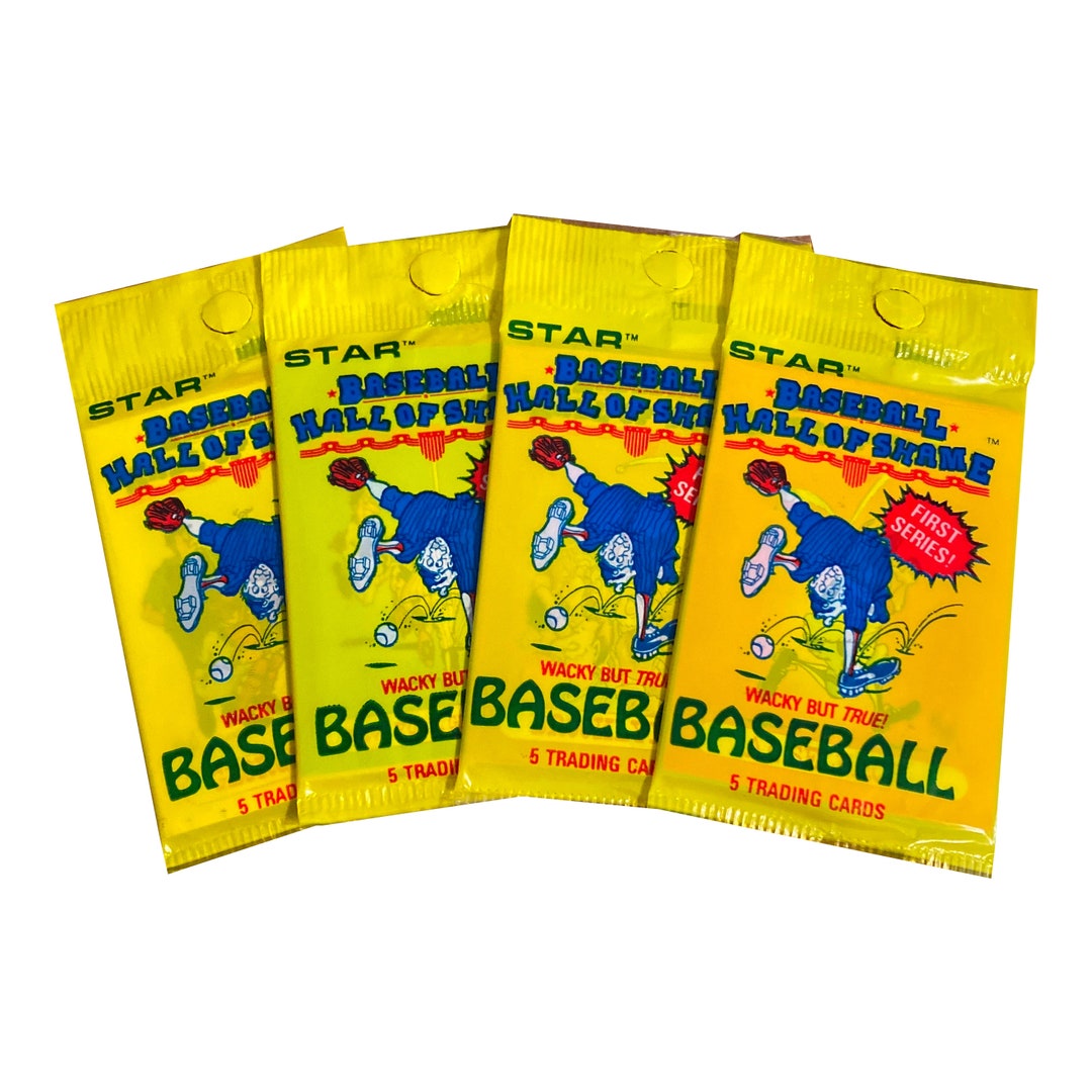 4 Packs of Baseball Hall of Shame Vintage Trading Cards. Wacky but True ...