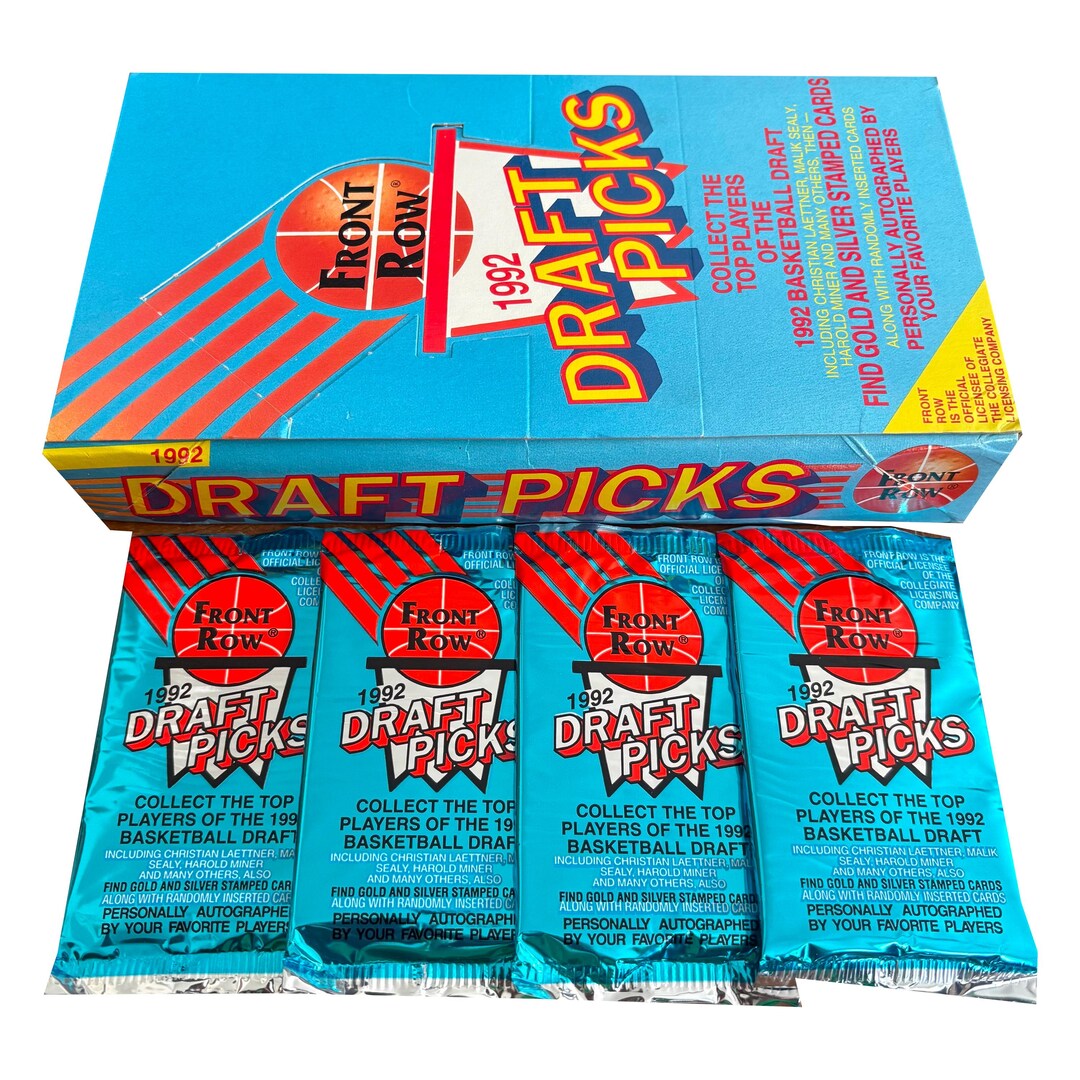 4 Packs of 1992 Front Row NBA Basketball Draft Picks Vintage Trading ...