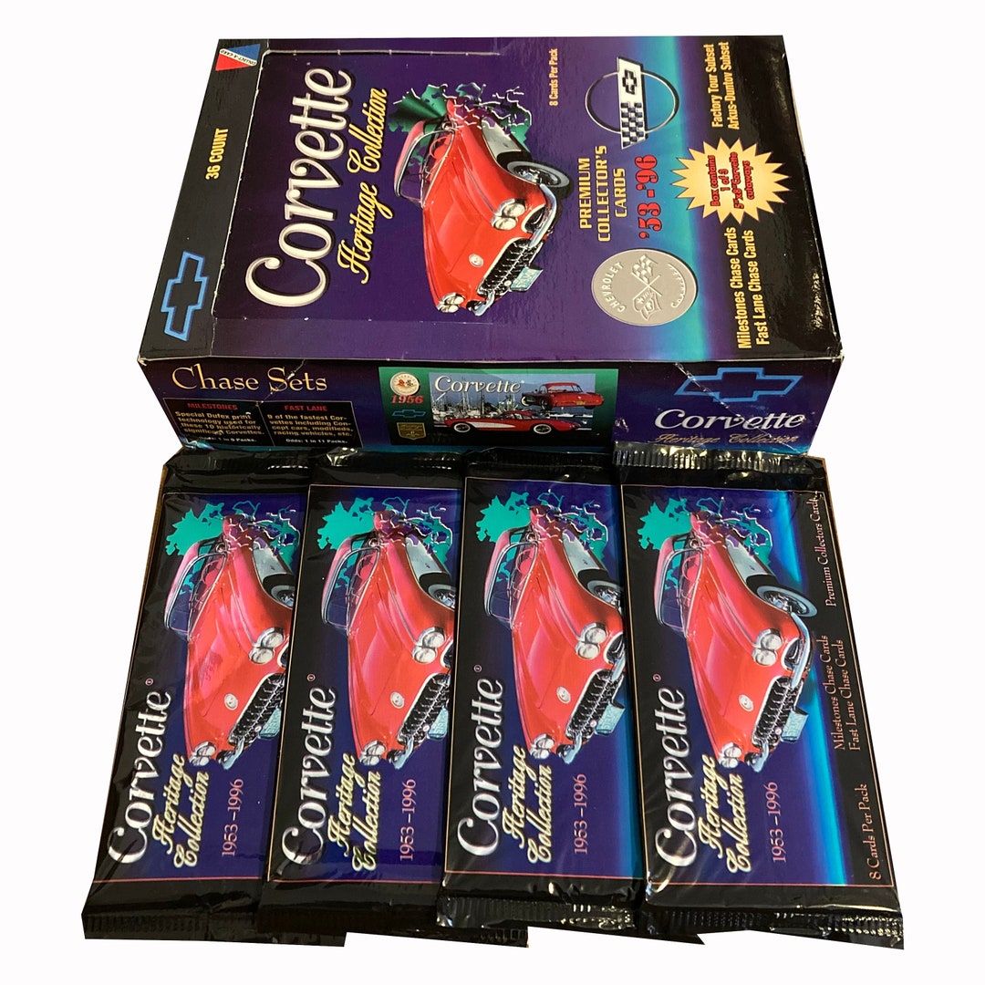 4 Packs of Corvette Heritage Collection Vintage Trading Cards. '53 to ...