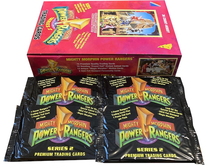 4 Packs of Mighty Morphin Power Rangers Series 2 Premium Trading Cards ...