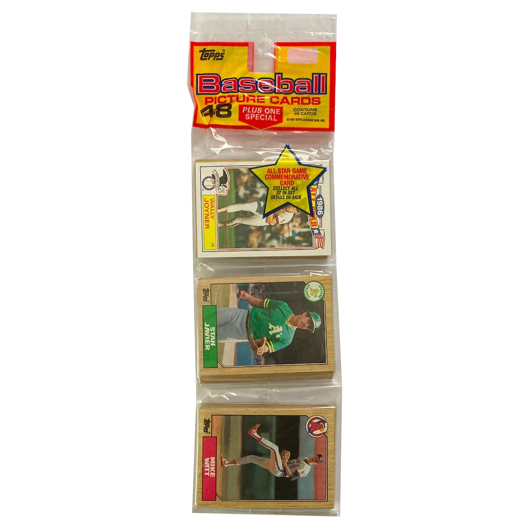 1987 Topps Baseball Unopened Rack Pack. 48 Cards + 1 Special All-star ...