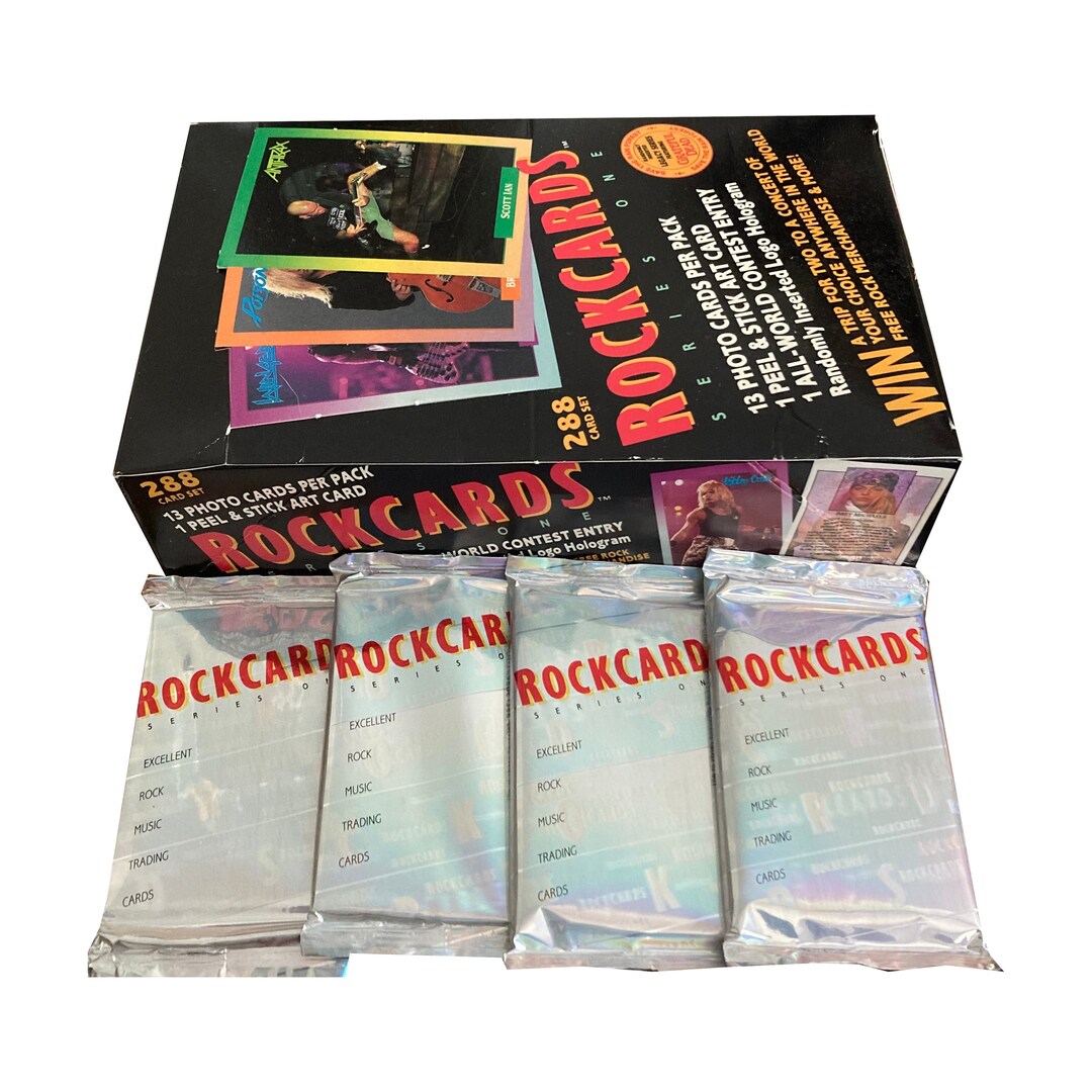 4 Packs of Rock Cards Vintage Trading Cards. Series 1. 13 Cards + 1 ...